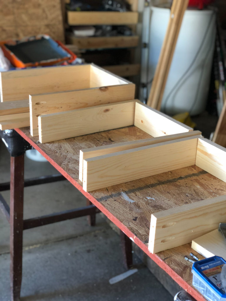 Drawer pieces from 1x4 and 1x6 to make a DIY Closet Organizer - House ...