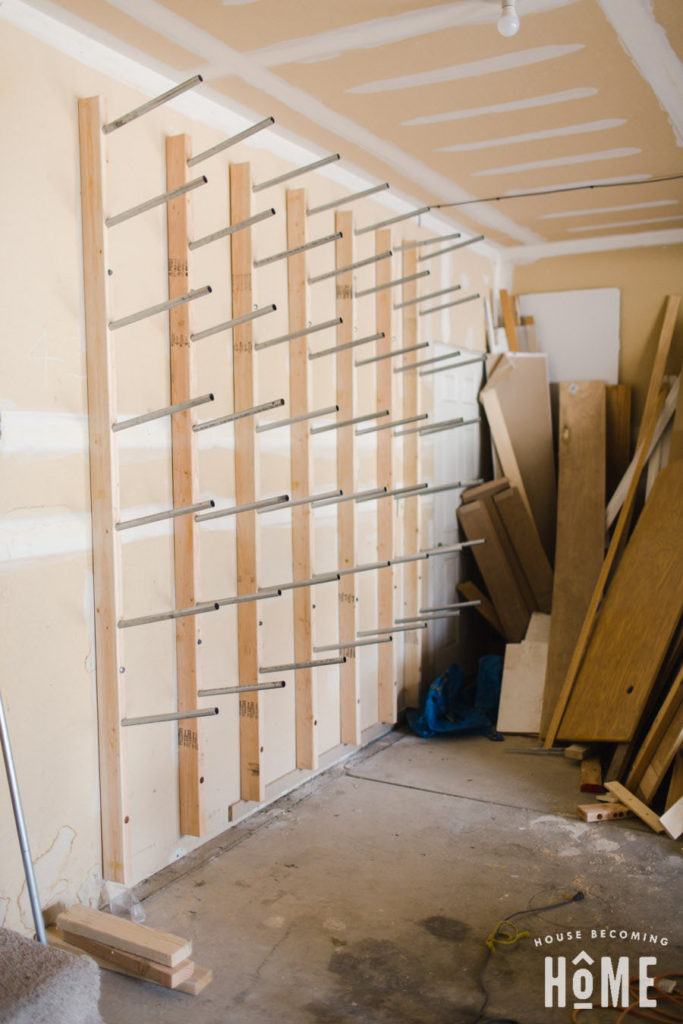How to Build a DIY Lumber Rack from 2x4s and Conduit Tube - House ...