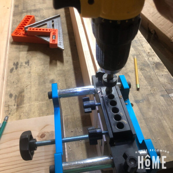 Rockler Beadlock Jig Drilling Holes - House Becoming Home