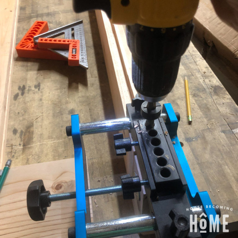 Rockler Beadlock Jig Drilling Holes - House Becoming Home