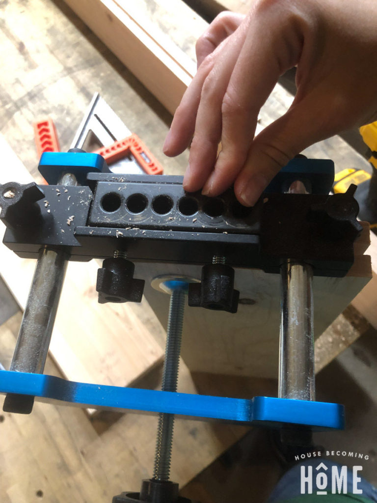 Rockler Beadlock Jig Drilling Second Mortise - House Becoming Home