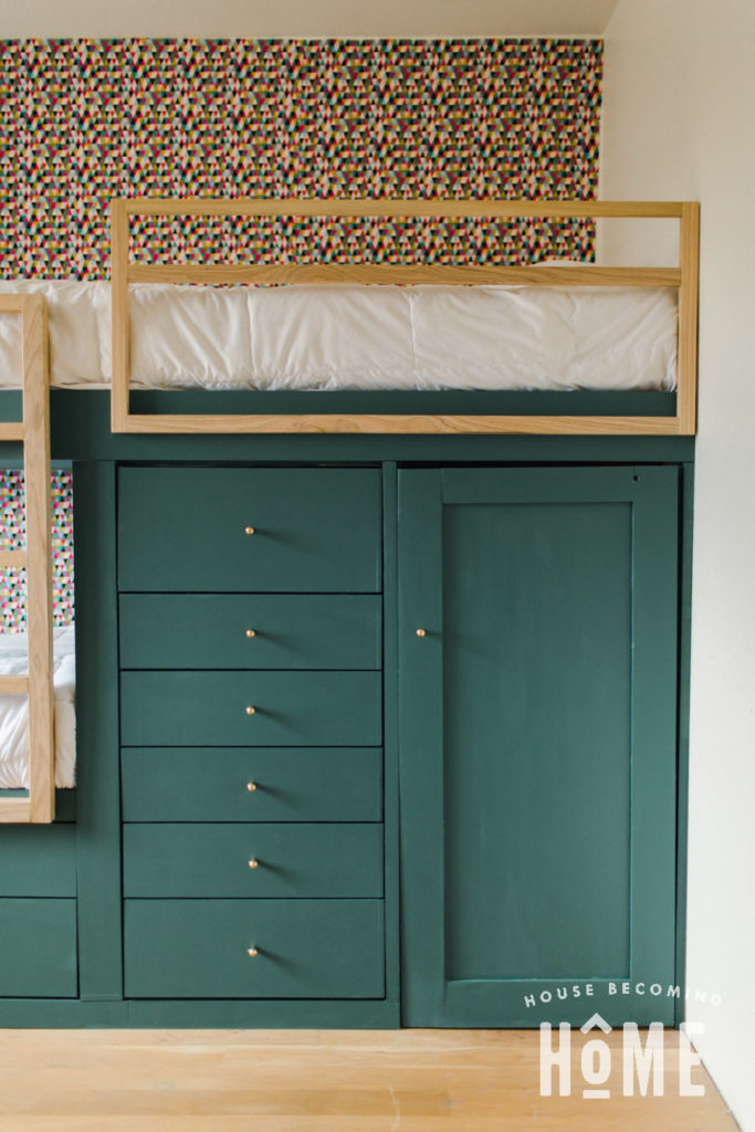 Large Storage Area in Built in Bunk Beds - House Becoming Home