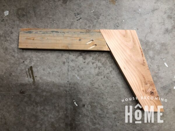 Angled Leg with Support Piece - House Becoming Home