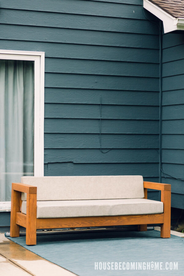 How To Build a Modern Outdoor Couch - House Becoming Home