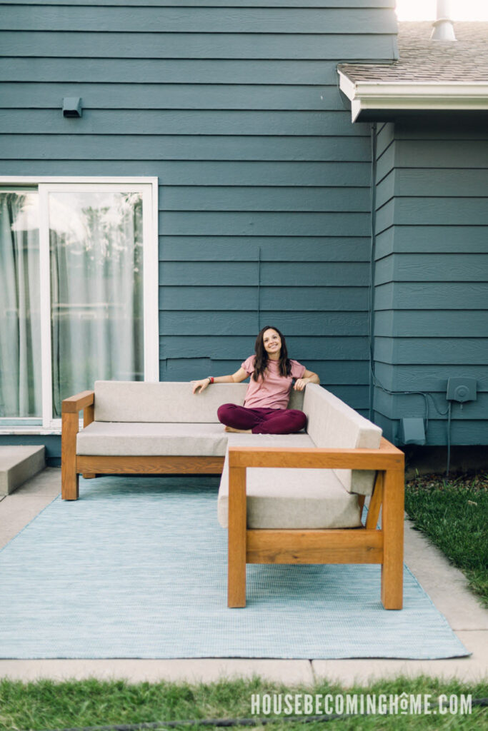 DIY Modern L Couch - House Becoming Home