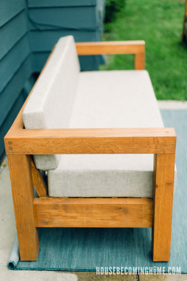How To Build a Modern Outdoor Couch - House Becoming Home